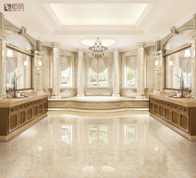 Bohimia Beige Indoor Porcelain Tiles For Hotel Hall , Villa And Lobby