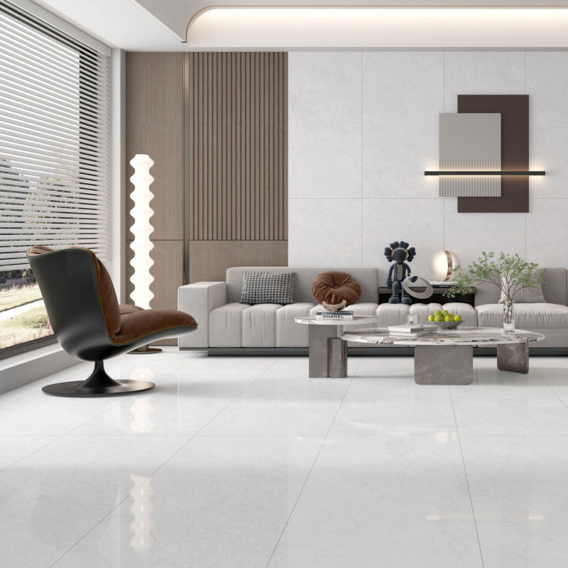 Easy Maintenance Indoor Porcelain Tile Panels in White for Low ...