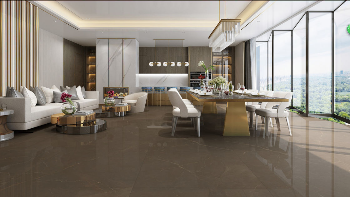 China Factory Large Matte Finish Dack Brown 1200x2400mm Silm Slab Tile ...