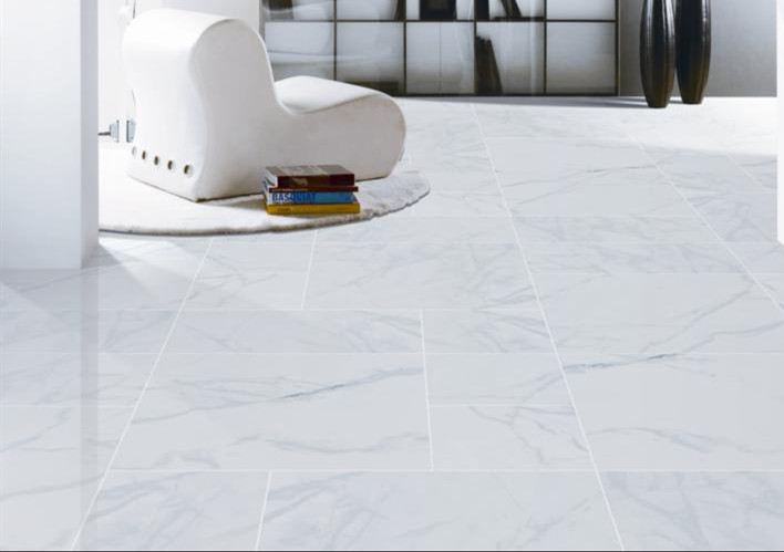 12mm Thickness Marble Look Porcelain Tile / Ceramic Marble Floor Tiles