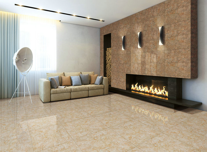 Alkali Resistance Modern Porcelain Tile That Looks Like Marble 600x600 Mm