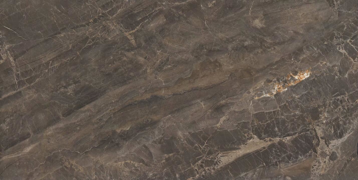 Brown Polished Porcelain Floor Tile , Polished Marble Look Porcelain ...